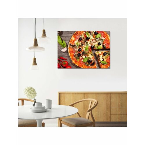 Картина на холсте с подрамником Аппетитная пицца3 30х40
