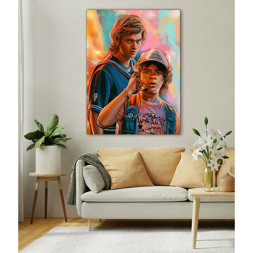 Интерьерная картина на холсте "Очень странные дела - Стив и Дастин" размер 22x30 см
