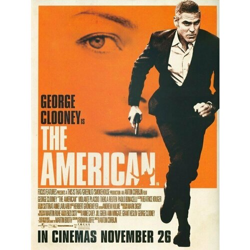 Плакат, постер на холсте Американец (The American), Антон Корбейн. Размер 30 х 42 см