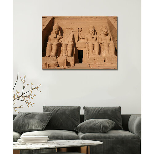 Картина/Картина на холсте для интерьера/Картина на стену/Картина для кухни/ - Египет/Храм Рамзеса II в Абу-Симбеле (1) 60х80