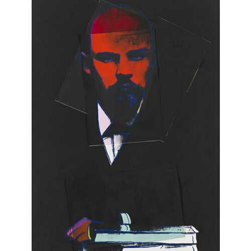 Плакат, постер на холсте Andy Warhol/Энди Уорхол-Ленин/искусство/арт/абстракция/творчество. Размер 21 х 30 см