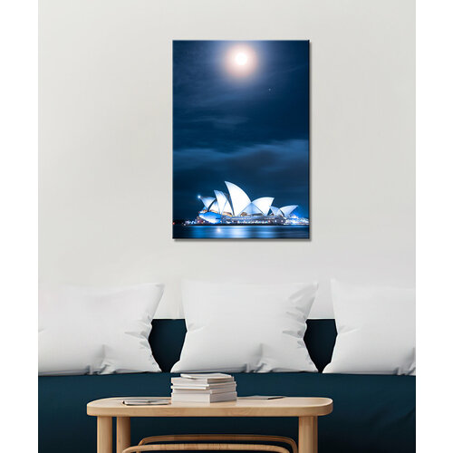Картина/Картина на холсте для интерьера/Картина на стену/Картина для кухни/ -Австралия Сиднейская опера 15 60х80
