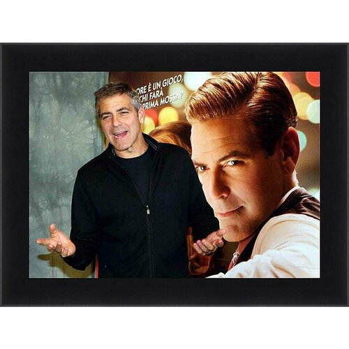 Плакат, постер на холсте Джордж Клуни-16. Размер 21х30 см