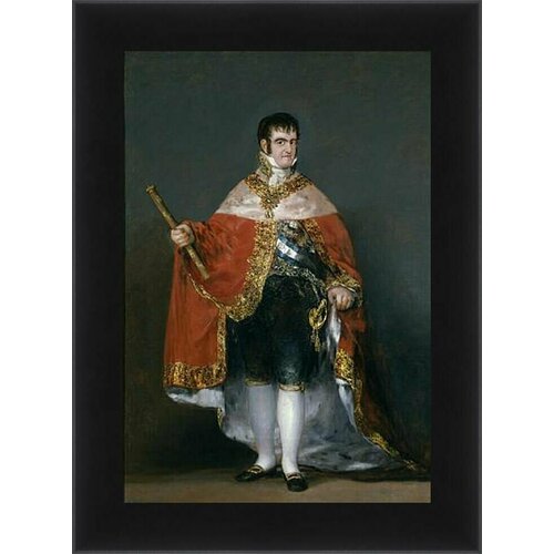 Плакат, постер на холсте King Fernando VII with the Robes of State. Франсиско Гойя. Размер 30 на 42 см