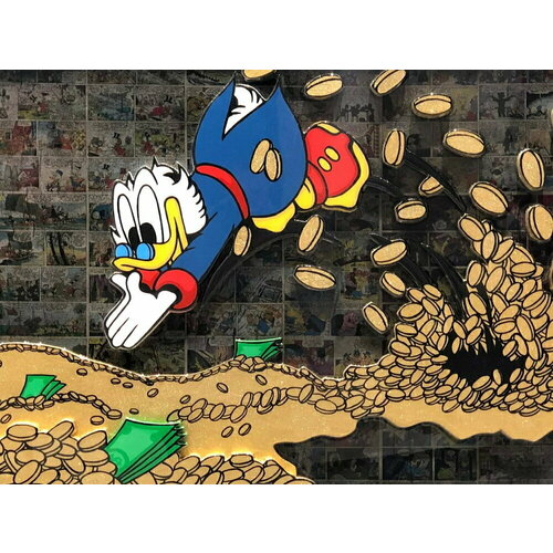 Плакат, постер на холсте Duck Tales: Scrooge McDuck/Утиные истории: Скрудж Макдак/комиксы/мультфильмы. Размер 60 х 84 см