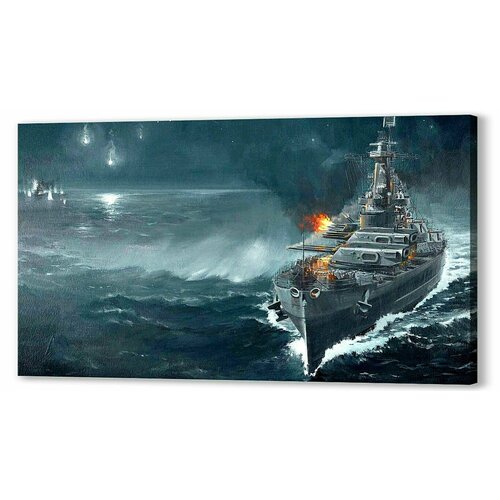 Плакат, постер на бумаге World Of Warships. Размер 21 х 30 см