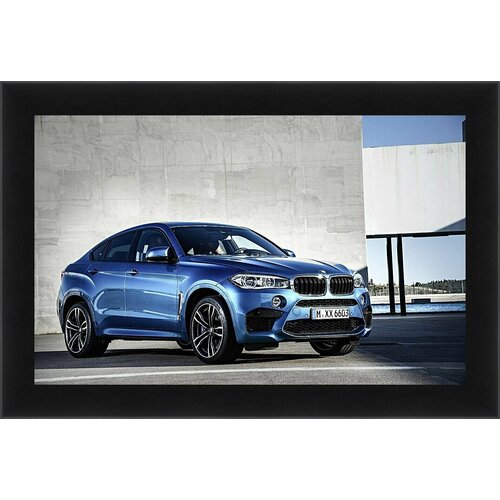 Плакат, постер на холсте BMW X6 M. Размер 60 х 84 см