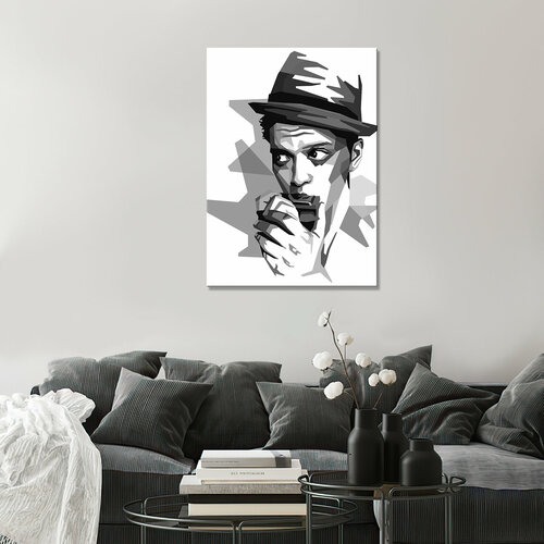Картина/Картина на холсте для интерьера/Картина на стену/Картина для кухни/ - Bruno Mars серая шляпа 20х30