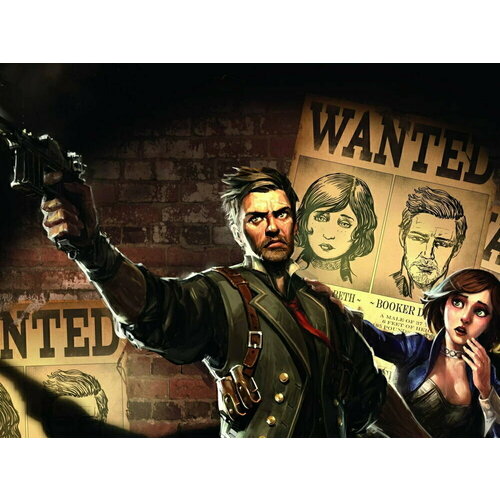 Плакат, постер на бумаге BioShock/Биошок/игровые/игра/компьютерные герои персонажи. Размер 60 х 84 см