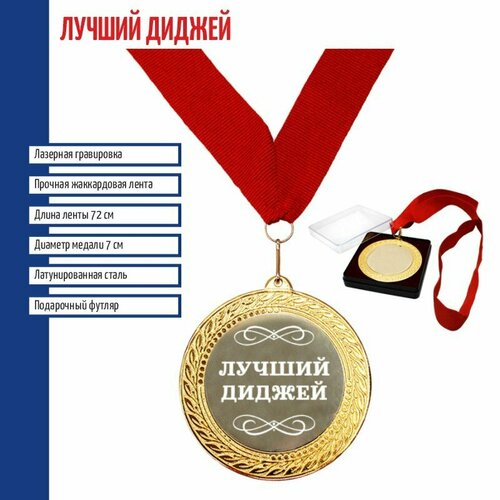 Подарки Сувенирная медаль "Лучший диджей"