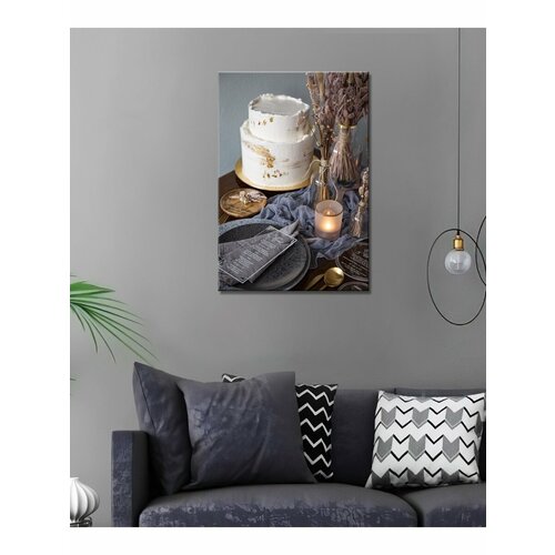 Картина на холсте с подрамником Свадебный торт 50х70