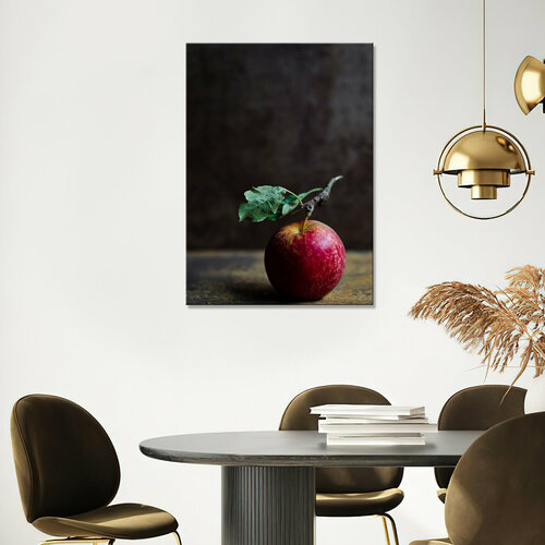 Картина/Картина на холсте для интерьера/Картина на стену/Картина для кухни/ - Одинокое яблоко 20х30