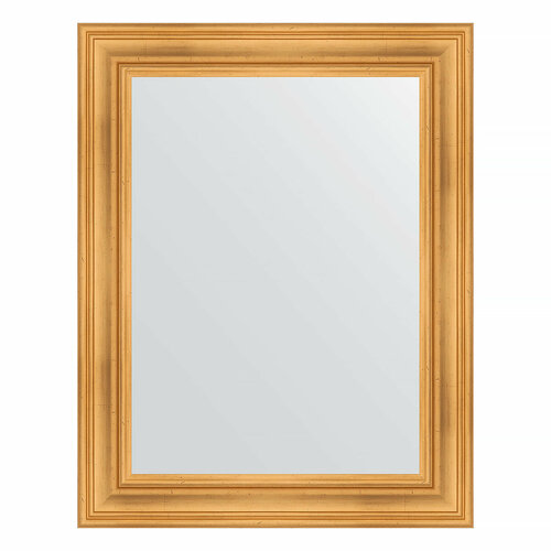 Зеркало настенное EVOFORM в багетной раме травленое золото, 72х92 см, для гостиной, прихожей, кабинета, спальни и ванной комнаты, BY 3187
