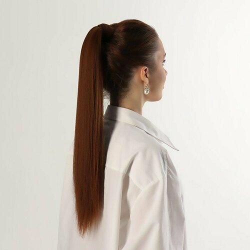 Хвост накладной, прямой волос, на резинке, 60 см, 100 гр, цвет светло-русый(#SHT30A) (комплект из 2 шт)