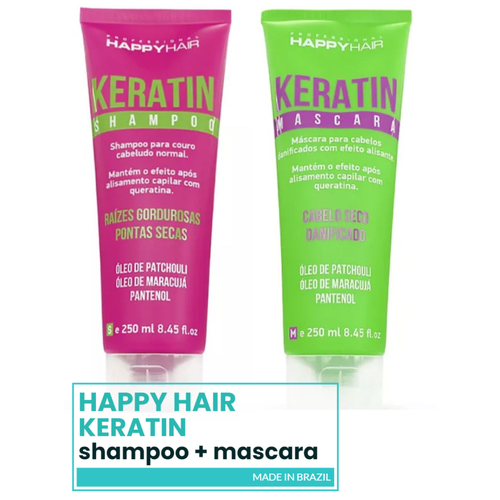 HAPPY HAIR Keratin Шампунь без сульфатов + маска для волос