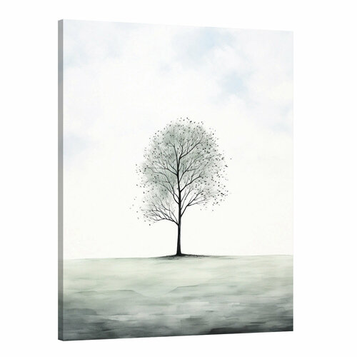 Интерьерная картина 50х70 "Минимализм: встреча с пустотой"