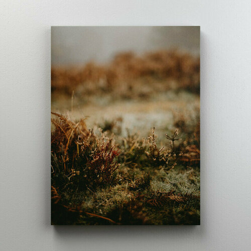 Интерьерная картина на холсте "Пейзаж - сухая трава, в скандинавском стиле" размер 30x40 см