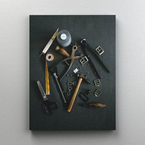 Интерьерная картина на холсте "Инструменты швеи", размер 45x60 см