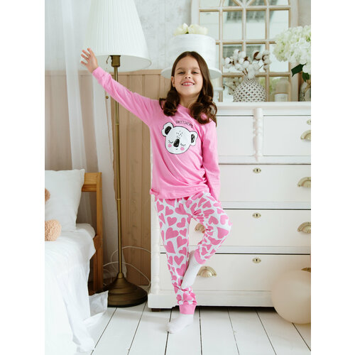 Пижама  Ohana kids, размер 116, розовый