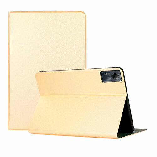 Чехол для планшета Redmi Pad SE (11 дюймов), кожаный, трансформируется в подставку (золотой)