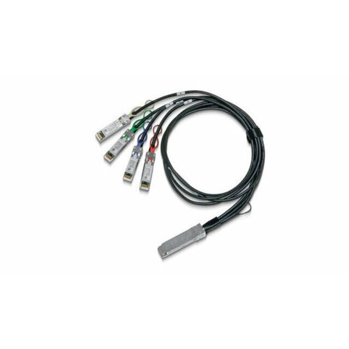 Медный твинаксиальный кабель Mellanox ETH 100GbE to 4x25GbE, QSFP28 to 4xSFP28, 2m, Colored, 30AWG, CA-N
