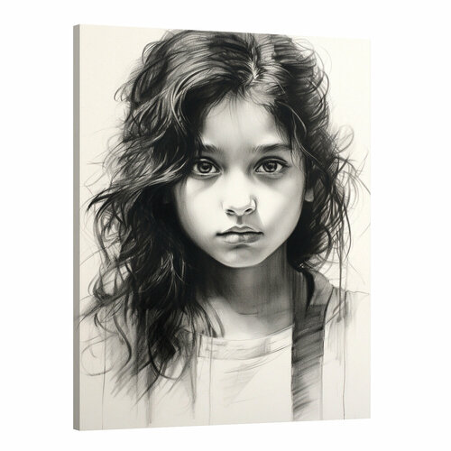 Интерьерная картина 50х70 "Портрет девочки"