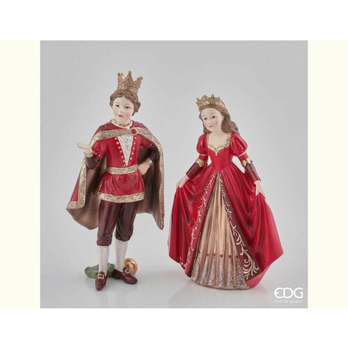 Декоративные фигурки принц И принцесса В алом, полистоун, 22-24 см, 2 шт, EDG 679718-42-набор
