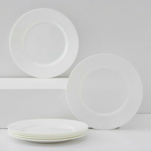 Набор десертных тарелок Luminarc Everyday, d 19 см, стеклокерамика, 6 шт, цвет белый