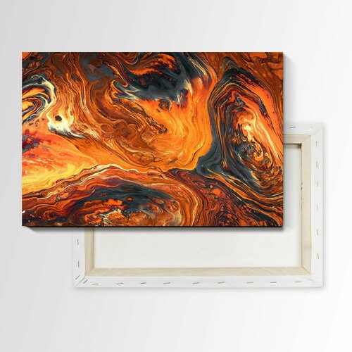 Картина на холсте - "Оранжевая абстракция" размер 90-135 см