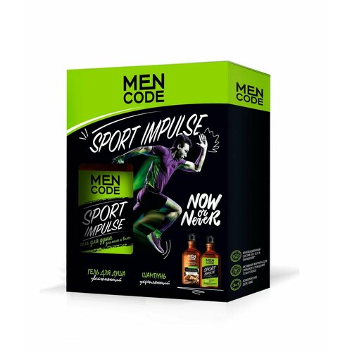 Подарочный набор MEN CODE Sport Impulse: Гель для душа SPORT IMPULSE 300 мл + Шампунь для волос MEN NATURE укрепляющий 300 мл 4752171018341