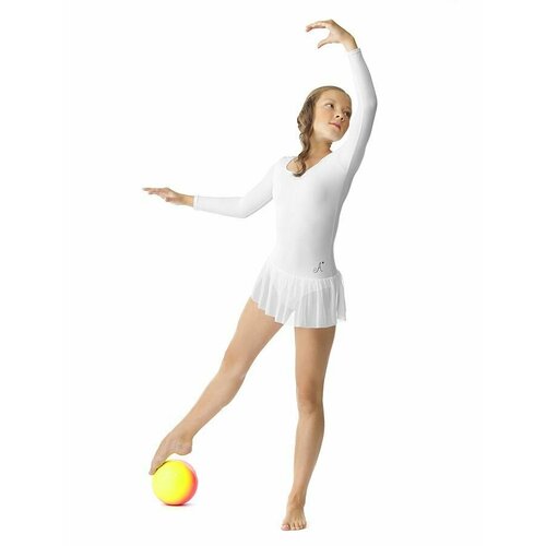 Купальник гимнастический Arina Ballerina, размер 152/158, белый