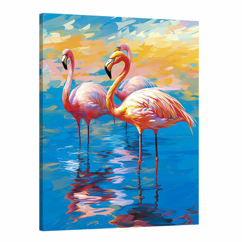 Интерьерная картина 50х70 "Волшебство фламинго"