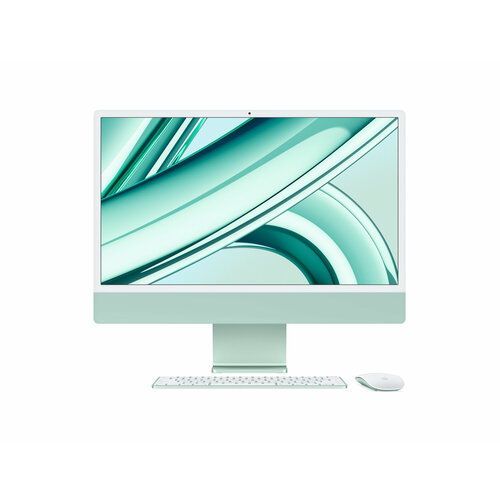 Apple iMac 24" Retina 4,5K, M3 (8C CPU, 10C GPU, 2023), 8 ГБ, 256 ГБ SSD, зеленый MQRN3
