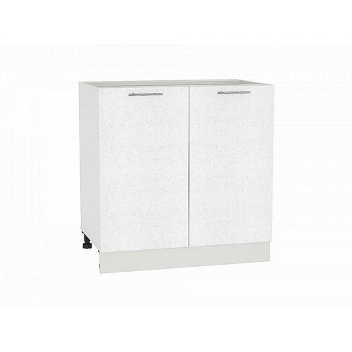 Напольные модули для кухни Шкаф нижний с 2-мя дверцами Валерия-М 816*800*478 Белый металлик / Белый