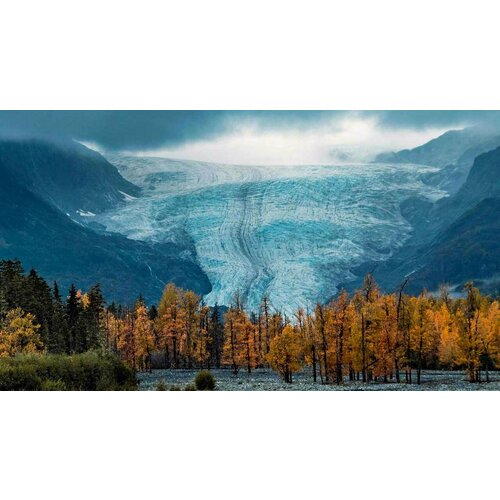 Картина на холсте 60x110 LinxOne "Ледник США Национальный" интерьерная для дома / на стену / на кухню / с подрамником