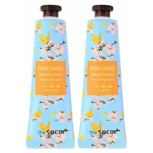 THE SAEM Крем для рук парфюмированный с персиком Perfumed Hand Cream Peach Blossom, 30мл, 2шт