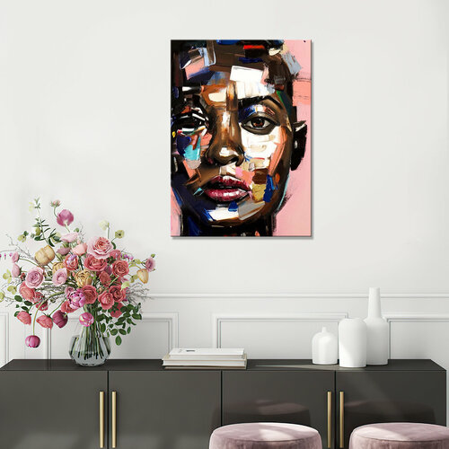 Интерьерная картина на холсте - Темнокожая девушка Арт 50х70