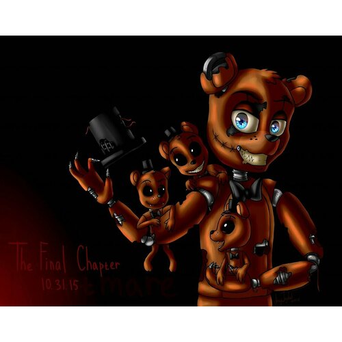 Плакат, постер на бумаге Five Nights at Freddys/Пять ночей у Фредди. Размер 21 на 30 см