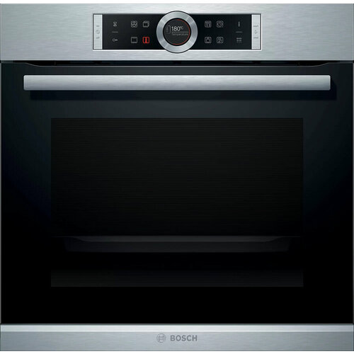 ABC Духовой шкаф Bosch Serie 8 HBG675BS1, встраиваемый, электрический, A+, серебристо-черный (60см, 3650Вт)