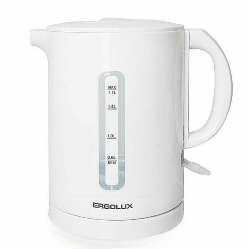Чайник электрический 1,7 литра пластиковый Ergolux ELX-KН01-C01