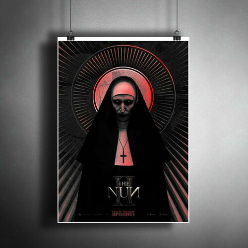 Постер плакат для интерьера "Фильм ужасов: Проклятие монахини 2 (The Nun II)" / Декор дома, офиса, комнаты, квартиры, детской A3 (297 x 420 мм)