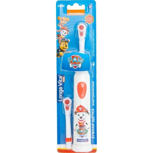 Longa Vita / Электрическая зубная щетка Paw Patrol ротационная и сменная насадка детская 1 шт
