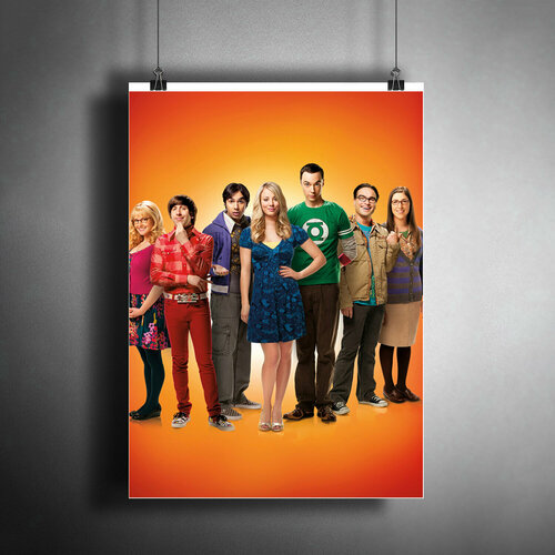 Постер плакат для интерьера "Сериал: Теория большого взрыва. The Big Bang Theory" / Декор дома, офиса, комнаты, квартиры, детской A3 (297 x 420 мм)