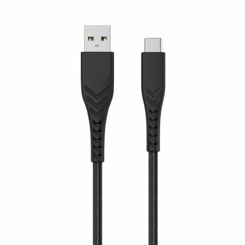 USB-кабель Lyambda, Type-C(m)/Type-A(m), 3A, 1м, чёрный, [LCA10-BK]