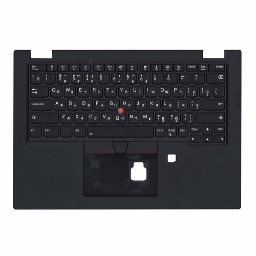 Клавиатура (топ-панель) для ноутбука Lenovo ThinkPad L13 черная с черным топкейсом
