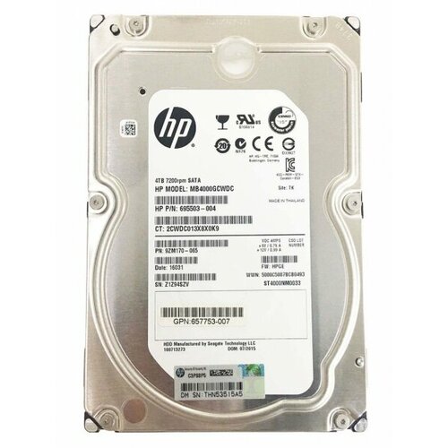 Жесткий диск HP 763059-B21 4Tb 7200 SATAIII 3.5" HDD