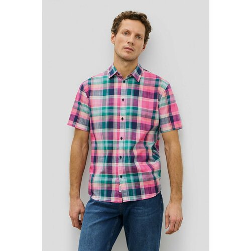 Рубашка Baon, размер 50, зеленый, розовый