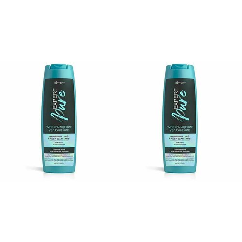 Витэкс Шампунь для волос мицеллярный, Fresh expert pure, суперочищение и увлажнение, 400 мл, 2 уп