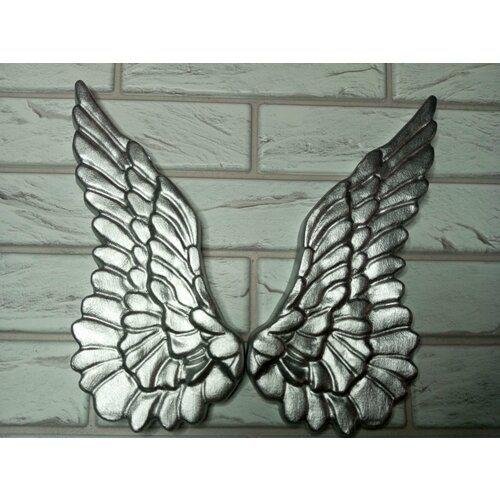 3D/Decor Декорация настенная / Крылья ангела на стену / Настенное панно крылья ангела (декор на стену) серебро
