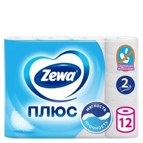 Туалетная бумага Zewa, 2 слоя, 12 рулонов (комплект из 3 шт)